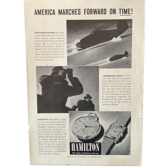 Hamilton | Accents | Vintage 941 Hamiltonwatch America Marches Forward ...